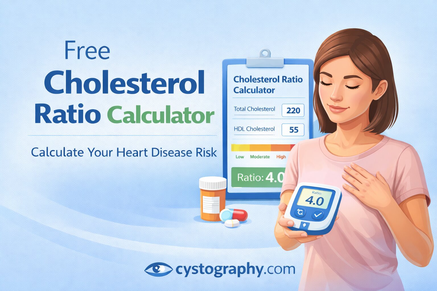 Free Cholesterol Ratio Calculator: Check Your Heart Health Risk